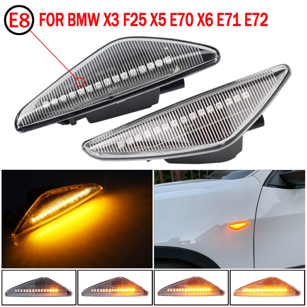 For BMW X3 F25 X5 E70 X6 E71 E72 LED 3400K Side Marker Lights Turn ...