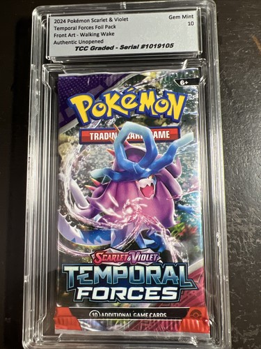 2024 Pokemon Temporal Forces Foil Pack Walking Wake Art TCC Graded Gem ...
