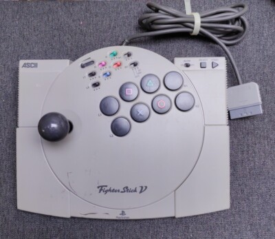 ASCII Fighter Stick V PS PlayStation 1 Arcade Joystick Controller PS1 ...