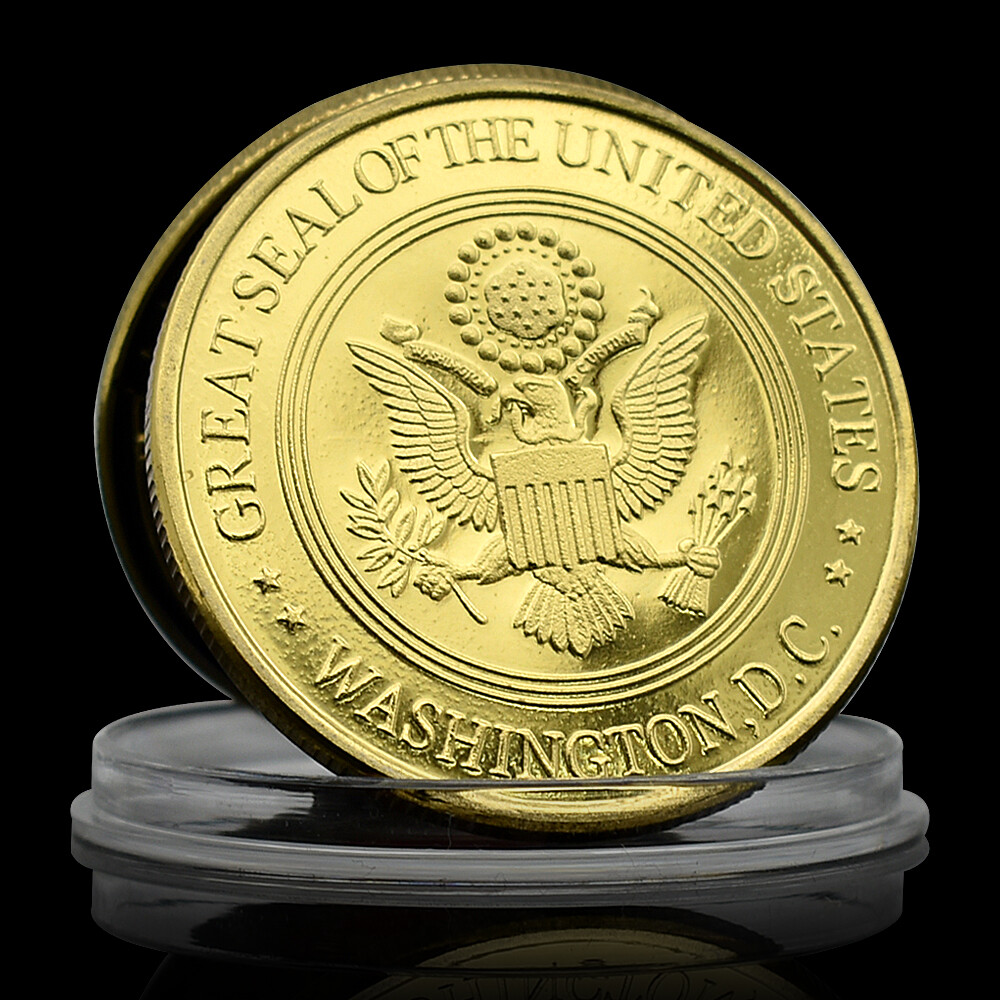 US Military Gold Coin Collectibles Army Guard Freedom Challenge Medal ...