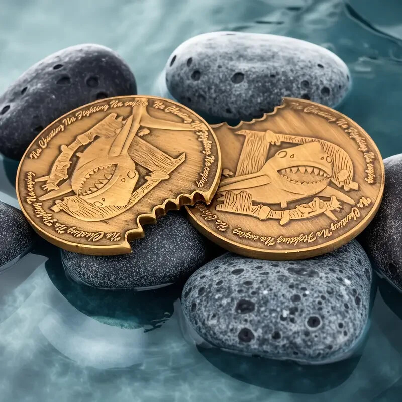 Conservation Ocean Coin with Shark Design Artistic Coin Novelty ...