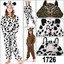 Ladies Animal Print Onesee with Hood & Ears Onezee Girls Jump Sleep ...