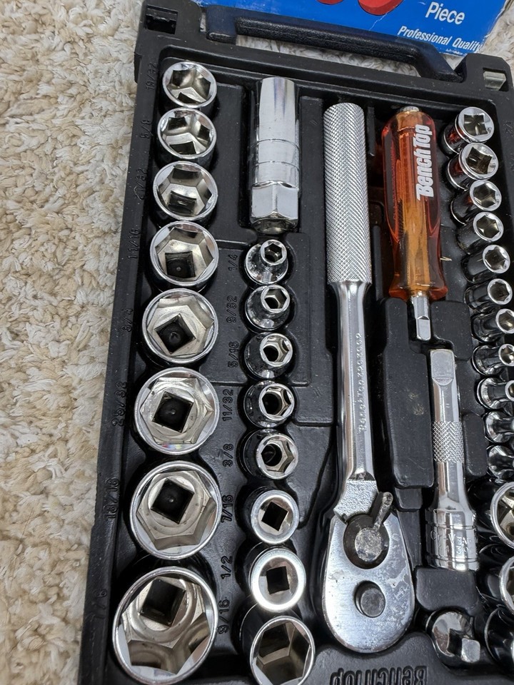 Vintage Benchtop 36 Piece Socket Wrench Set 1/4in-3/8in Drive | eBay