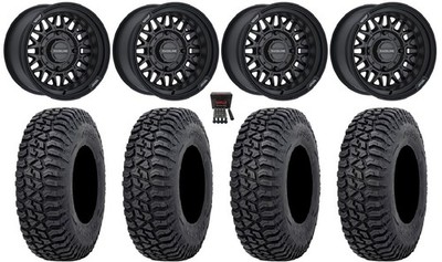 Raceline Omega 15" Wheels Satin Black 35" Tricera Tires Renegade ...