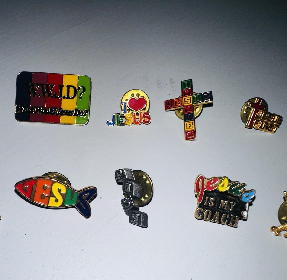 Vintage Jesus Christian Lapel Pins & Hat Pins Tie Tacs Lot Of 20 | eBay