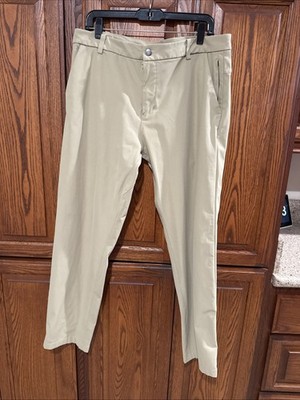 Men’s Lululemon commission pant classic WARPStreme 36x31 sand ABC golf ...