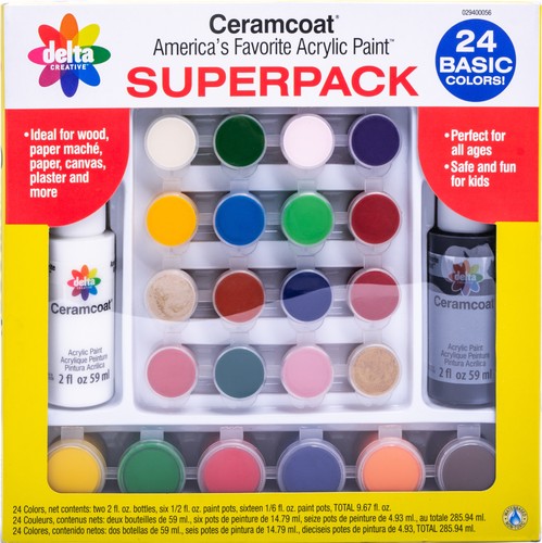 Ceramcoat Paint Super Pack Set 24/Pkg Basics 17158294052| eBay
