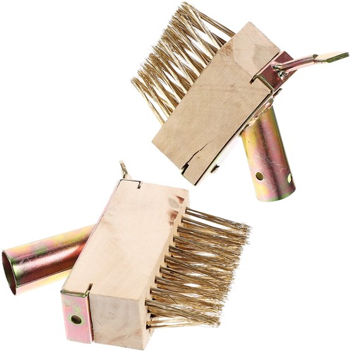 2 Pcs Removing Brush Steel Wire Deck Block Grabber Tool Hand Weeder ...