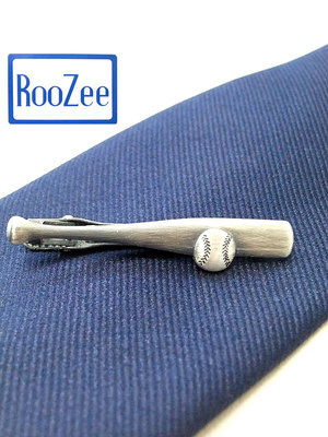 Baseball Bat Ball Unique Tie Clasps Tacks RooZee Tie Clip Bar Tie Pin ...