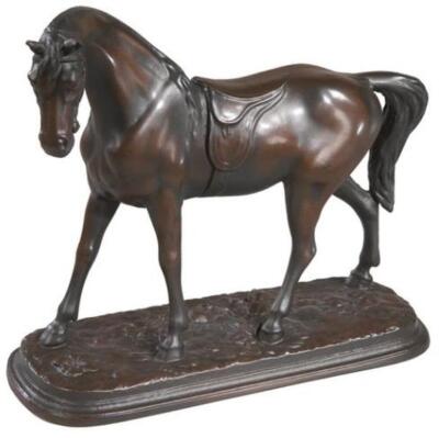 Sculpture EQUESTRIAN Lodge English Race Horse Resin Hand-Cast Hand ...
