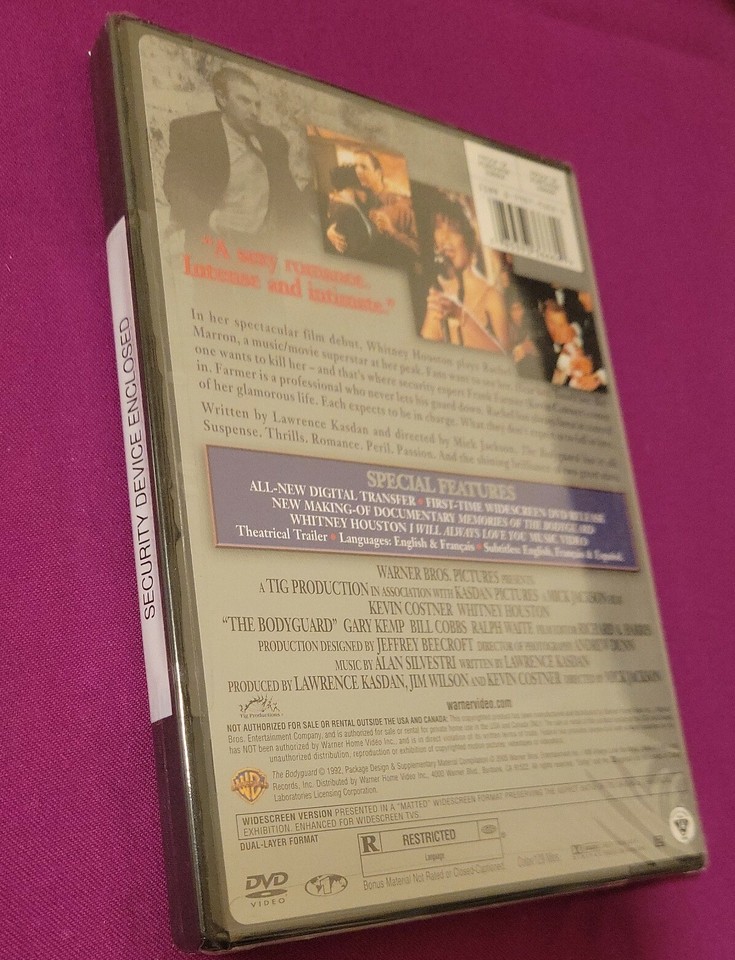 The Bodyguard (DVD, 1992) security device enclosed. 85393366629| eBay