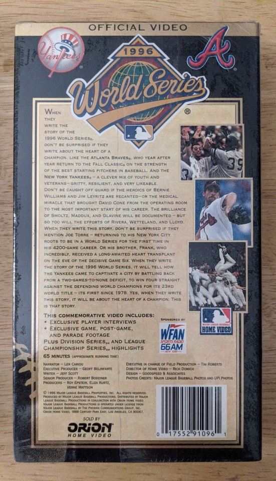 Official Video 1996 World Series (VHS, 1996) 17552910961| eBay