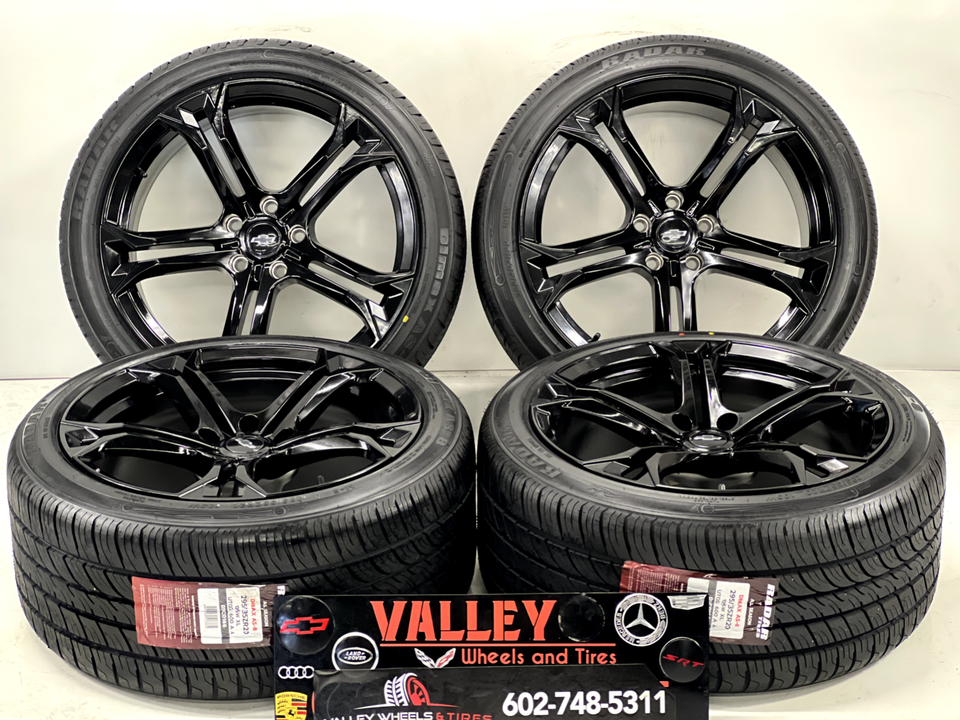20" x10 X11 OEM FACTORY 4 CHEVY CAMARO SS ZL1 1LE BLACK RIMS TIRES ...