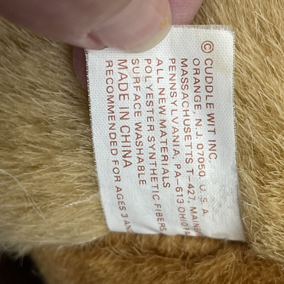 Vtg Cuddle Wit Monkey Plush Stuffed Brown Tan 13” Lovable Huggable ...