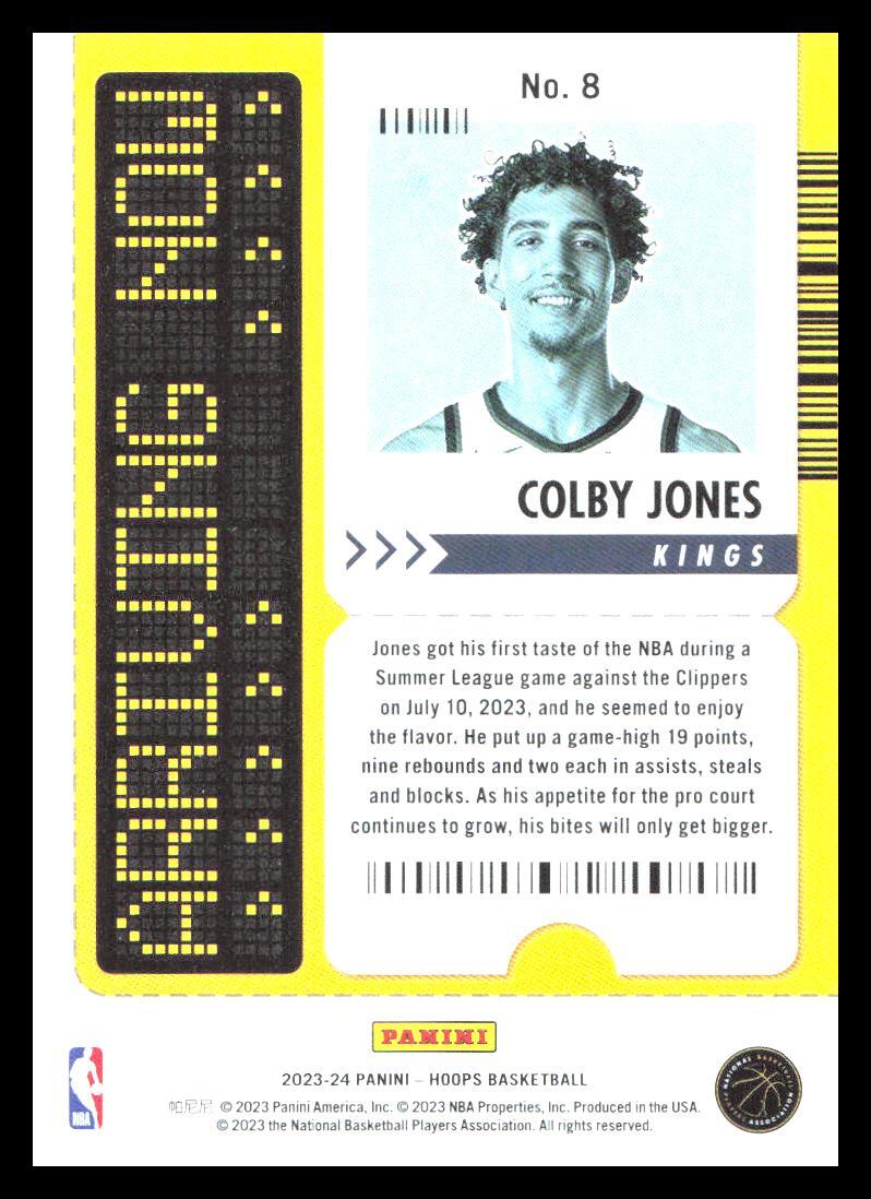 2023-24 Panini NBA Hoops - Arriving Now Colby Jones #8 (RC) for sale ...