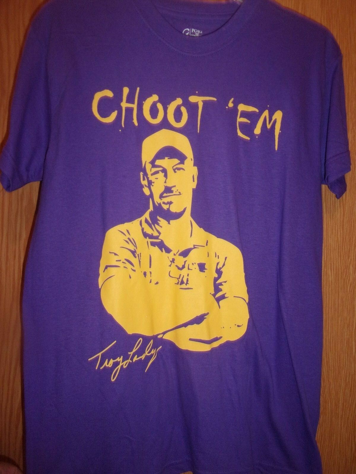 CHOOT EM TROY says purple L 14 16 t shirt | eBay