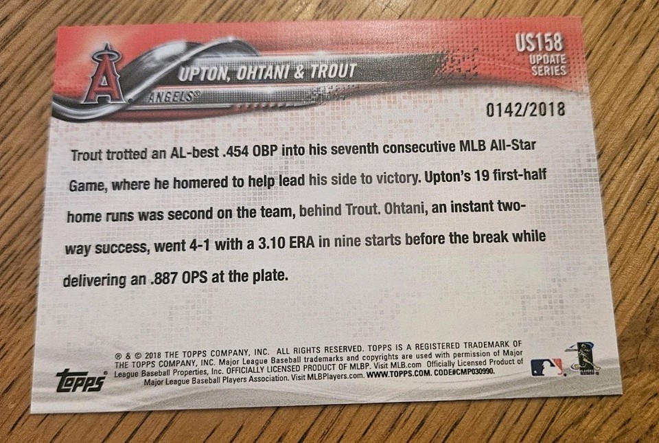 2018 Topps Update Shohei Ohtani Gold!! Rookie /2018 #US158 RC Clean!! | eBay