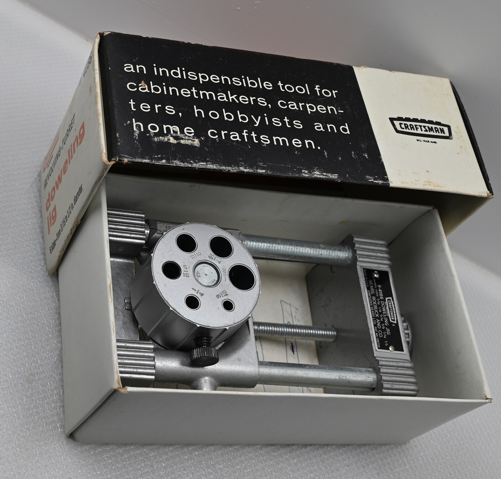 Vintage Craftsman No. 9-4186 Revolving-Turret Doweling Jig IOB (INV ...