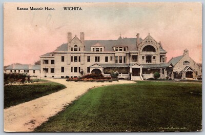 Postcard KS Wichita Kansas Masonic Home Hand Colored Albertype KS01 | eBay