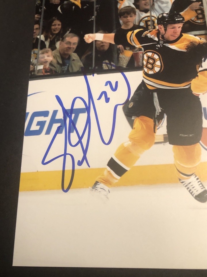 SHAWN THORNTON AUTOGRAPH SIGNED BOSTON BRUINS 8x10 FIGHT PHOTO COA ST-9 ...