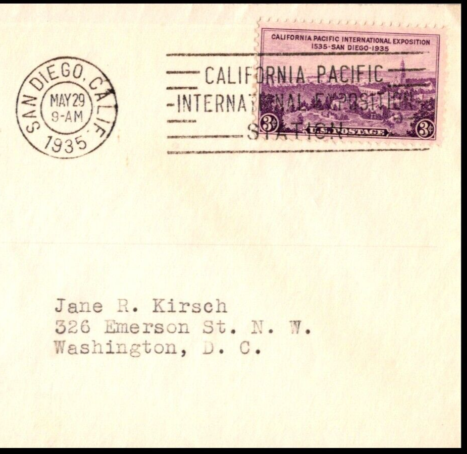 773-16 - 1935 Pacific Exposition FDC, Anderson Cachet, TA, Open Flap | eBay