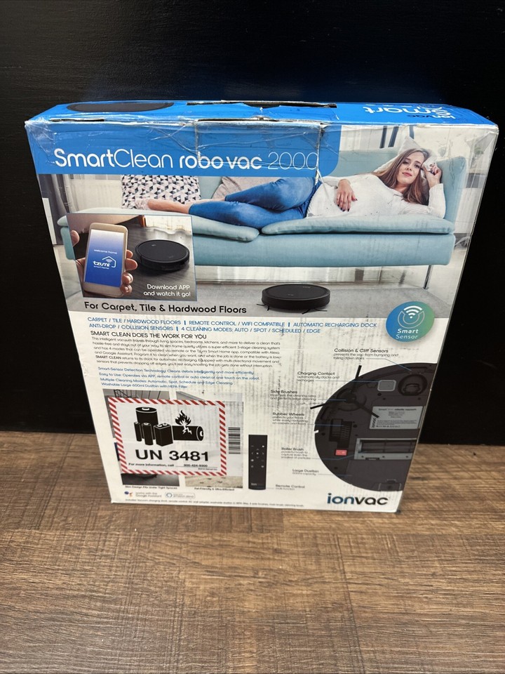 Ionvac SmartClean Robovac 2000 Vacuum Cleaner App/Remote Controlled | eBay