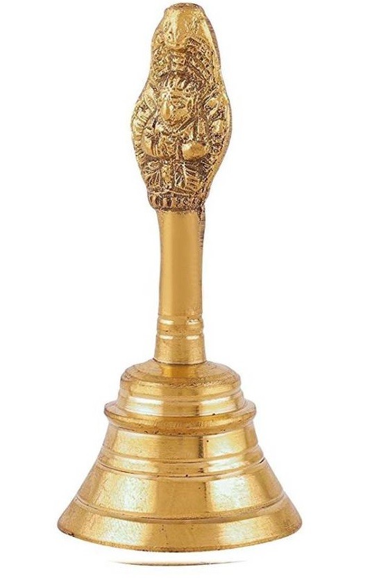 Brass Ghanti Hindu Prayer Bell Large Size For Arti Home Temple Puja ...
