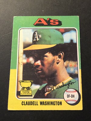 1975 Topps Claudell Washington #647 Rookie VGEX | eBay