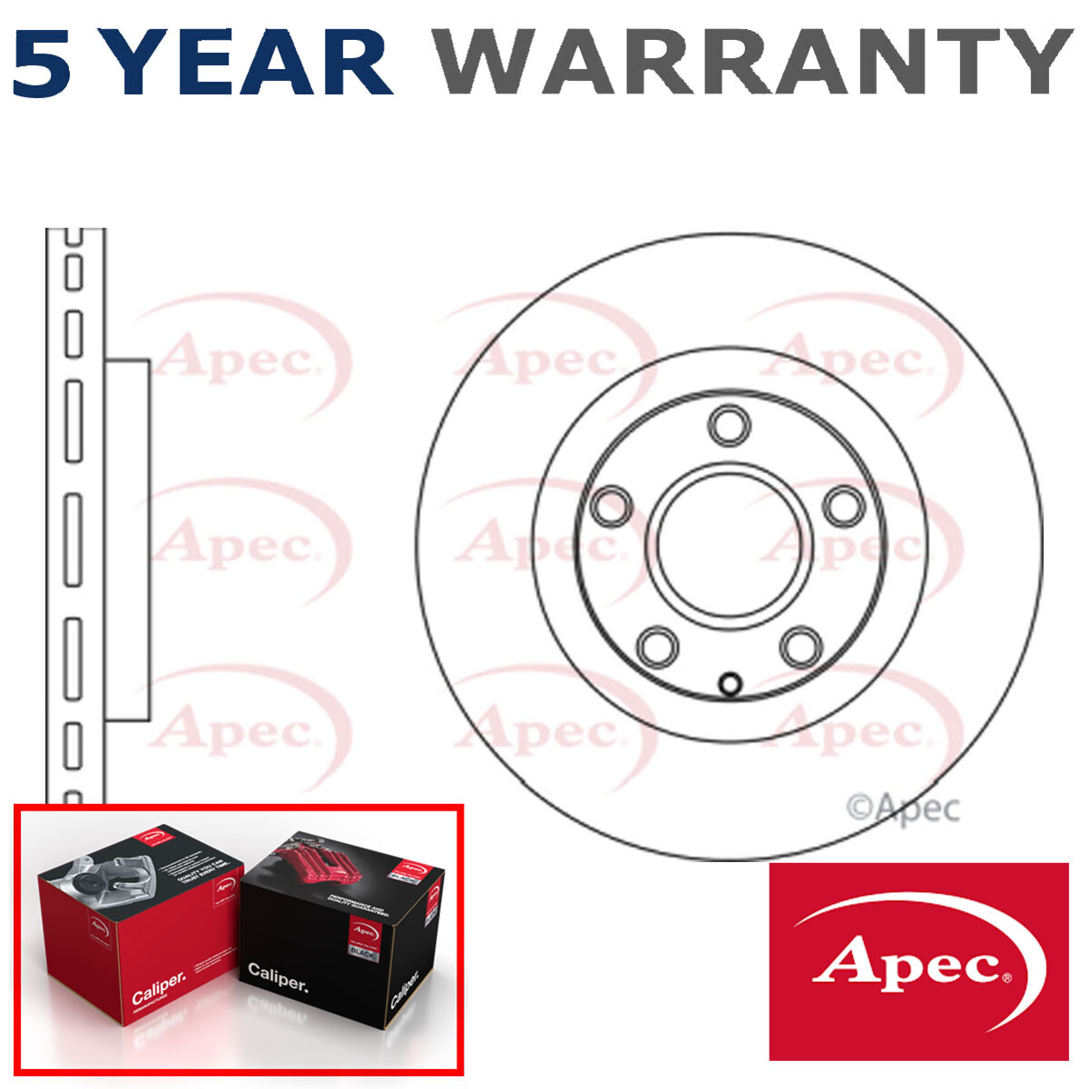 Apec Front Brake Disc Fits Mazda 6 2012- CX-5 2012-2015 2.0 2.2 D 2.5 ...