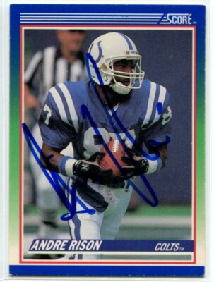 ANDRE RISON 1990 Score Signed AUTHENTIC AUTO Colts #87 | eBay