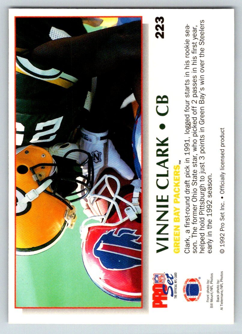 1992 Pro Set Power - #223 Vinnie Clark for sale online | eBay