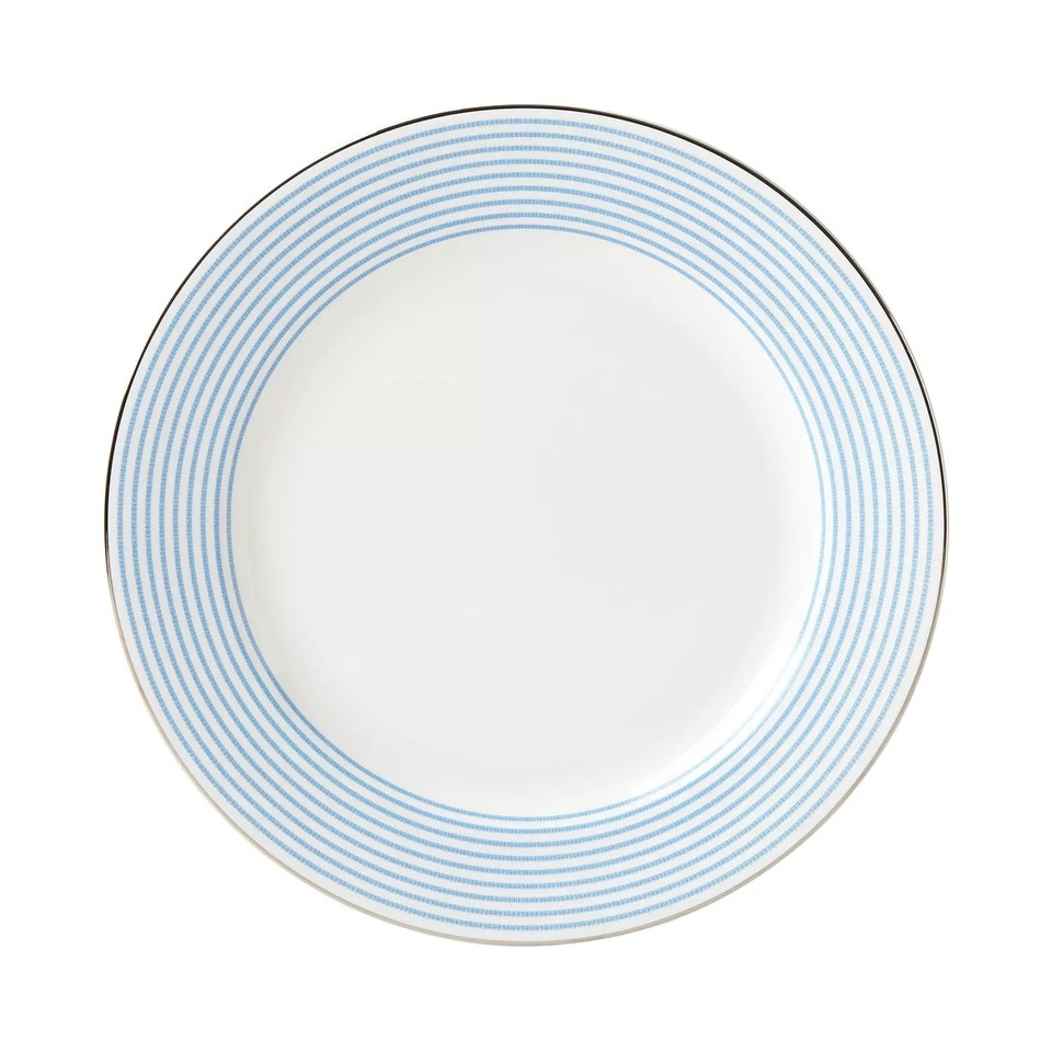 4) Kate Spade Lenox Laurel Street Blue & White DINNER PLATE Set of 4 11 ...