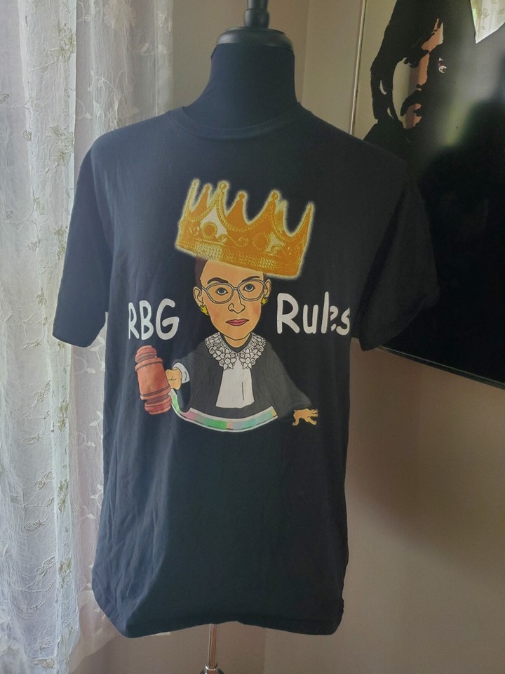 Ruth Bader Ginsburg RBG Rules Shirt Black Mens Large | eBay