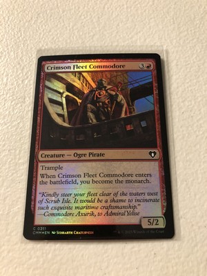 Crimson Fleet Commodore Foil Commander Masters CMM MTG Magic The ...