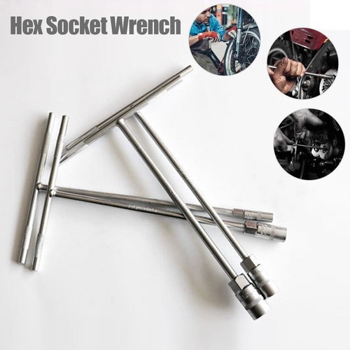 Metric T-shaped Hex Wrench Steel Manual Spanner Socket Adapter ...