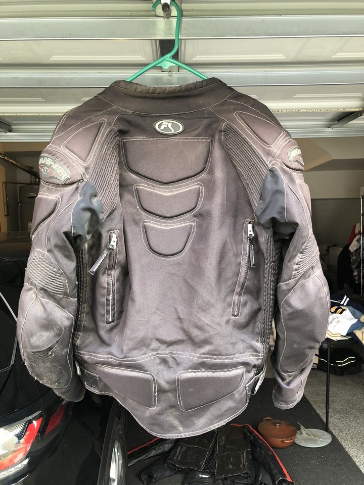 Fieldsheer Motorcycle Body Armour Jacket Men's Large Black Mesh Padded ...