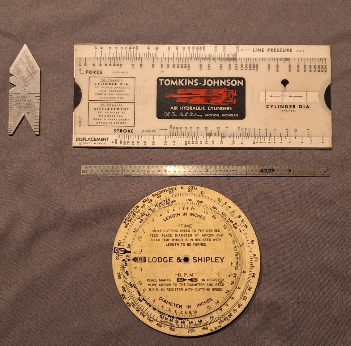 Lot of Machinist Measuring Tools, Brown and Sharpe, Lodge and Shipley ...