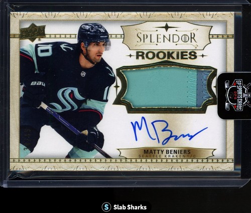 2022 UPPER DECK SPLENDOR MATTY BENIERS #SP-BE ROOKIE PATCH AUTO RPA RC ...
