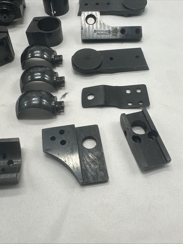 Vintage 25 Pieces Lot Of STITH Scope Mount Parts With Boxes Read ...