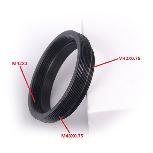 Telescope Adapter T T2 M42X1 to M48X0.75 M42X0.75 Male Thread Seamless ...