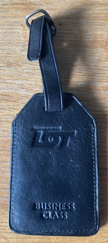 LOT POLISH AIRLINES BUSINESS CLASS LEATHER LUGGAGE TAG VINTAGE | eBay