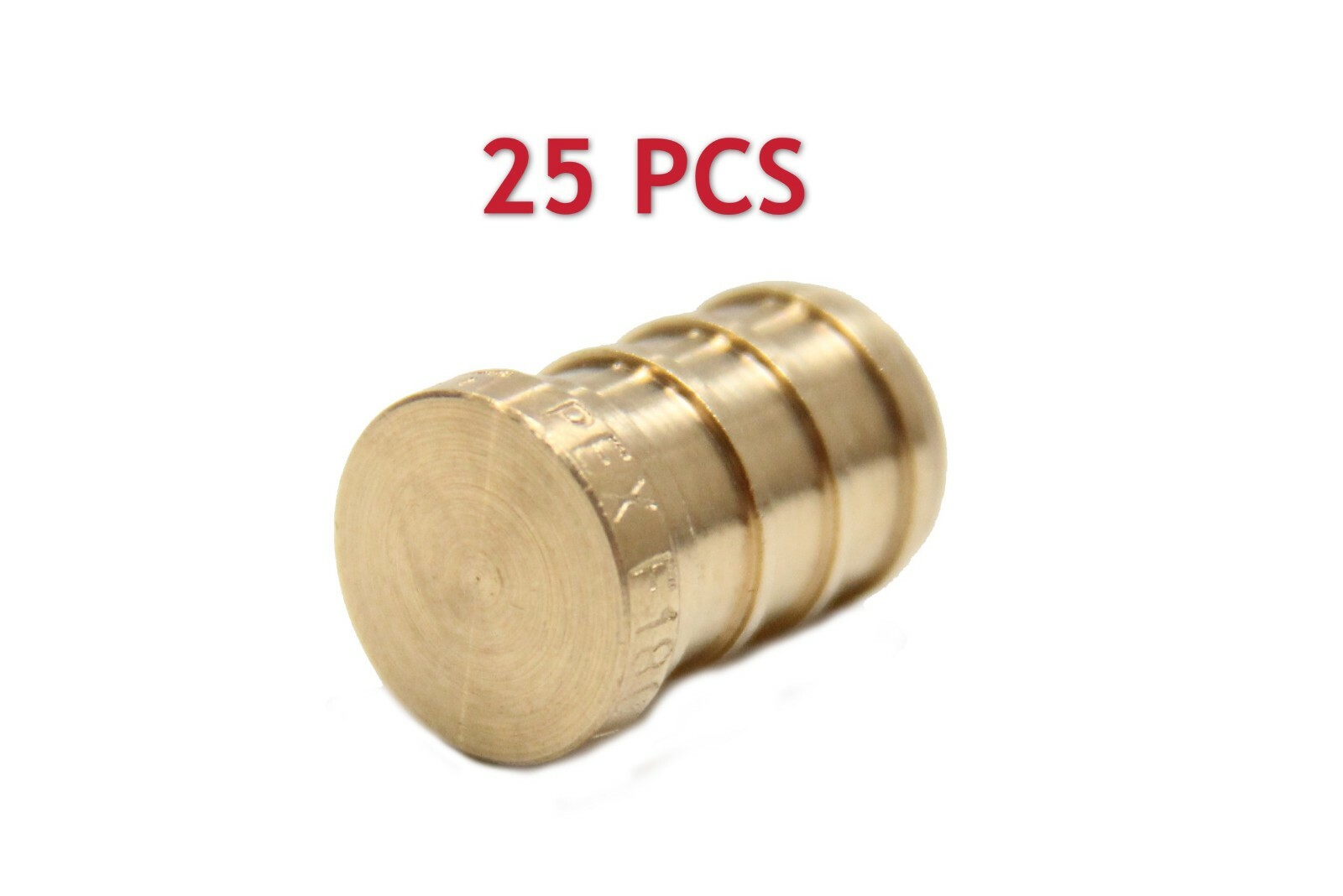 25 PCS 3/8" PEX END CAP/PLUG BRASS CRIMP FITTINGS ,LEAD-FREE NSF ...