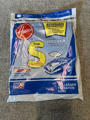 Hoover Type S Vacuum Bags / Allergen / Canister / Package of 3 bags | eBay