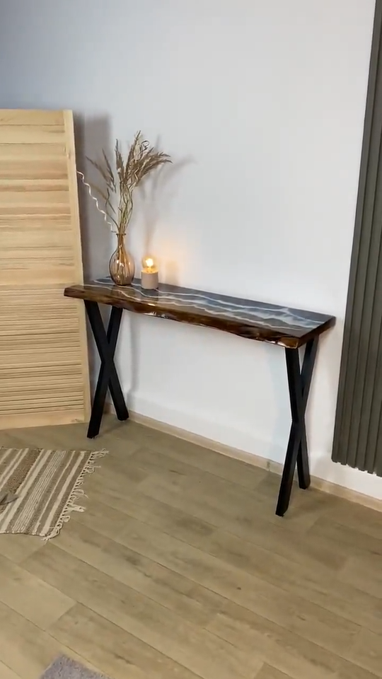 Console Table, Entry Way Table, Custom order, Epoxy resin table ...