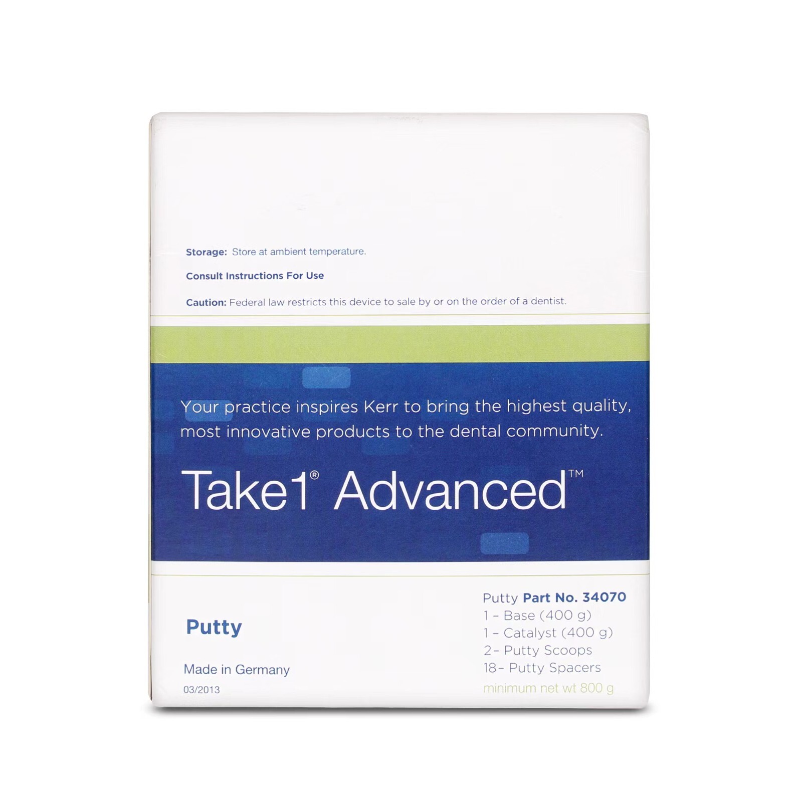Kerr Take1 Advanced Putty Impression Material # 34070 for sale online ...