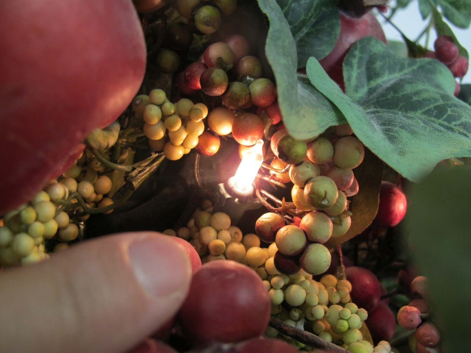 FRUIT TREE TOPIARY LIGHTED APPLES PEARS GRAPES - LARGE 40" HOME ...