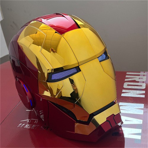 AutoKing Iron Man 1:1 MK5 Helmet Mask Plating Gold Ver. Wearable ...
