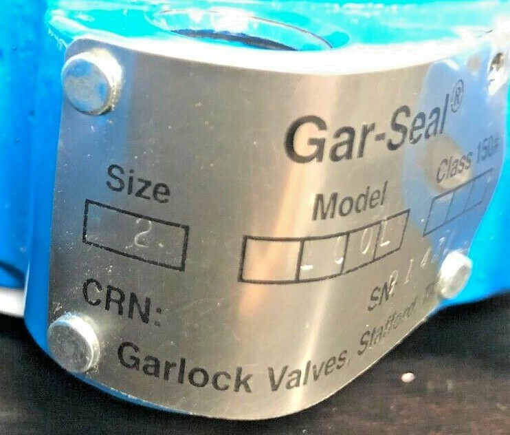 Gar-Seal 2" Butterfly Valve Model 100L 150# (Comes with instructions ...
