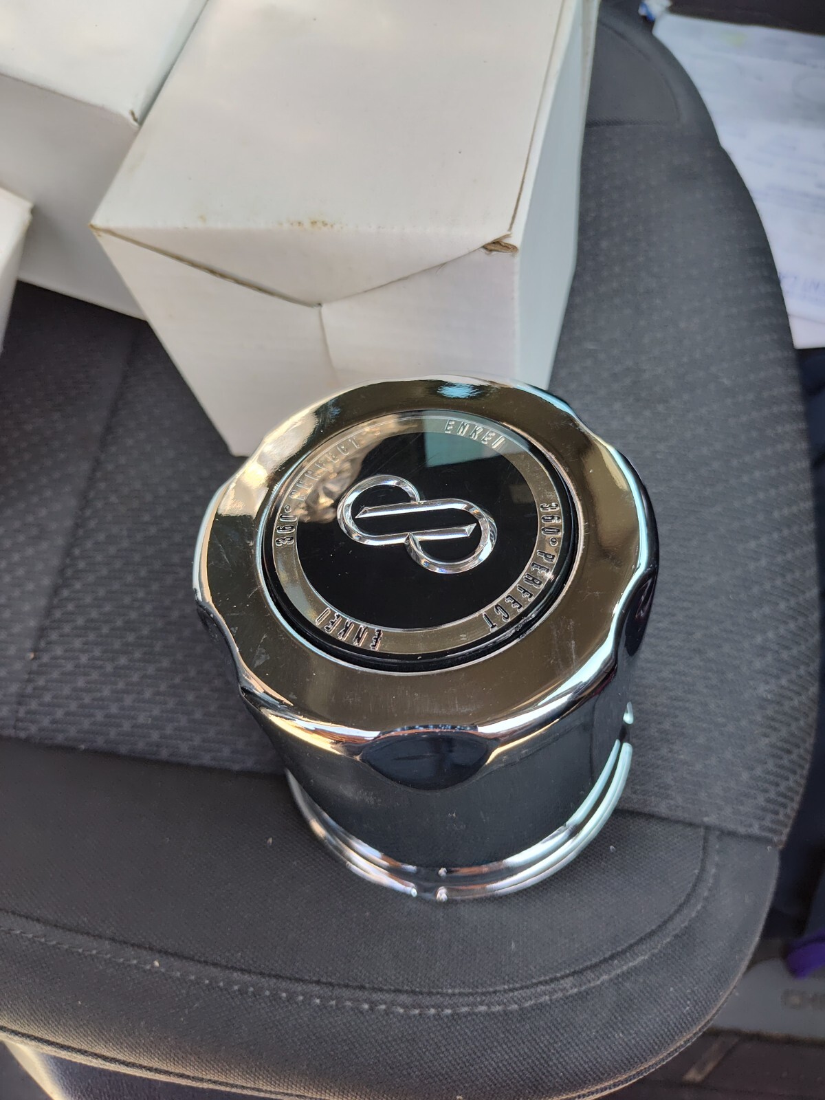 Set of 4 Enkei Stainless 108mm center caps fit 5 or 6on 5.5 bolt ...
