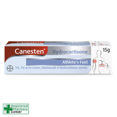 Canesten Hydrocortisone HC Athletes Foot and Skin Rash Cream - 15g | eBay